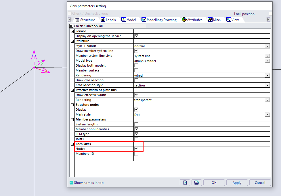 Local coordinate system of a node (FAQ)